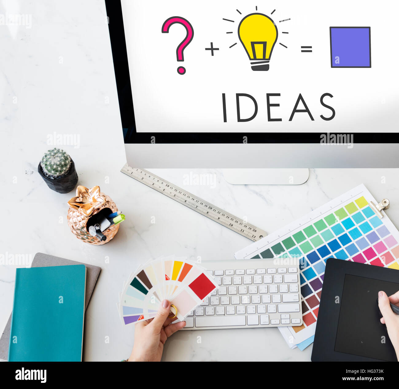 Creative Curiosity Ideas Equation Concept Stock Photo - Alamy