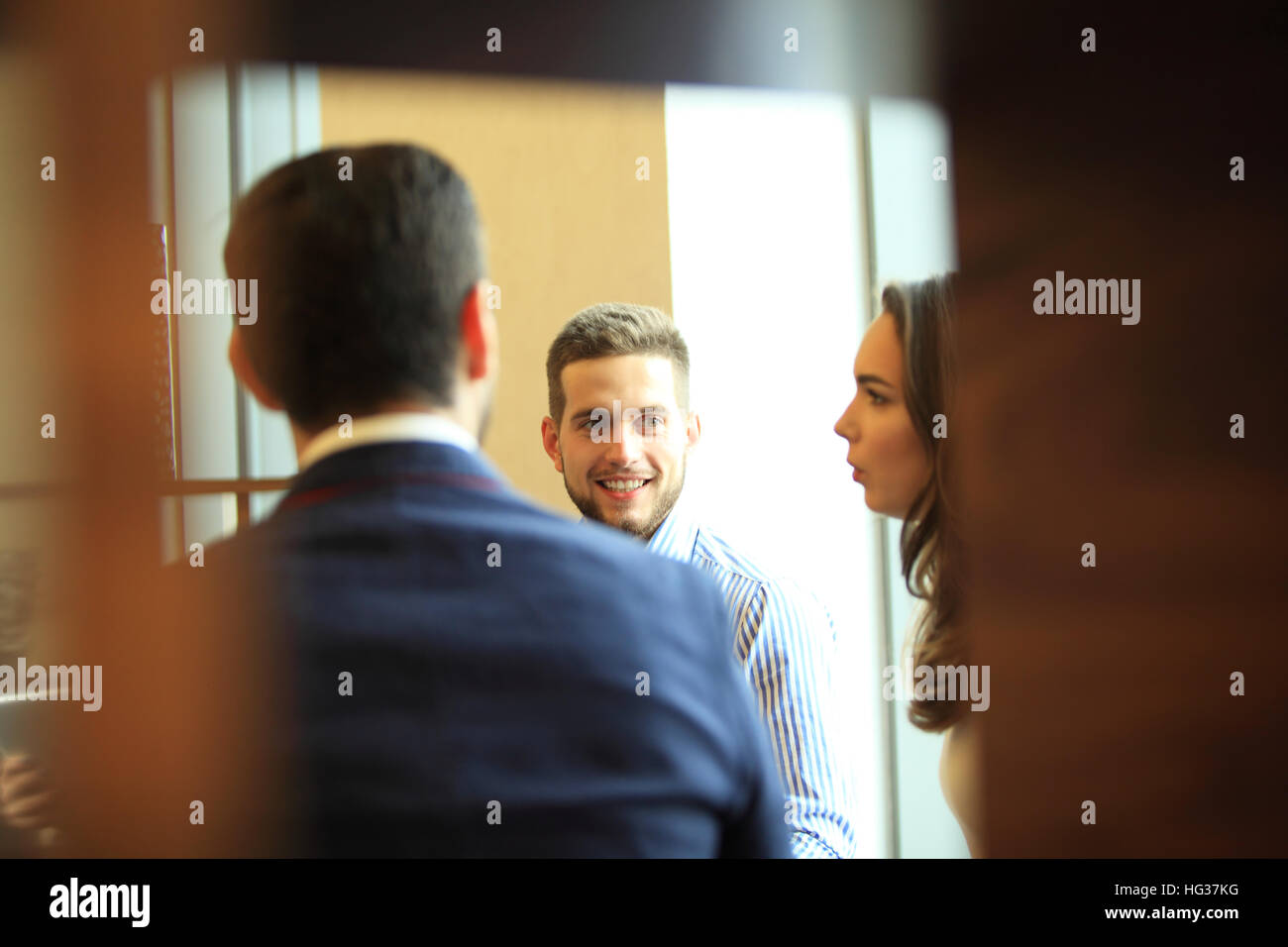 Young professionals work in modern office.Business crew working with ...