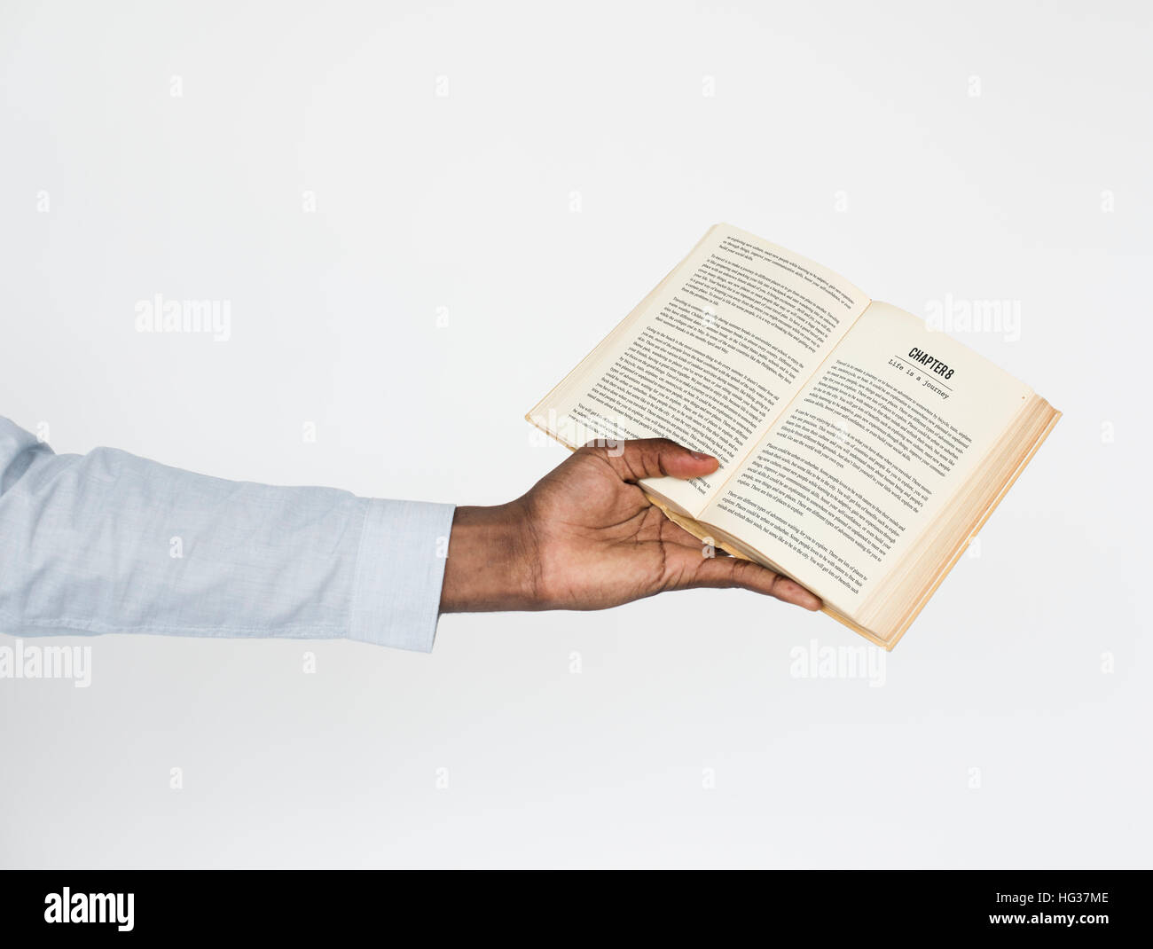 Human Hand Holding Novel Fiction Book Concept Stock Photo - Alamy
