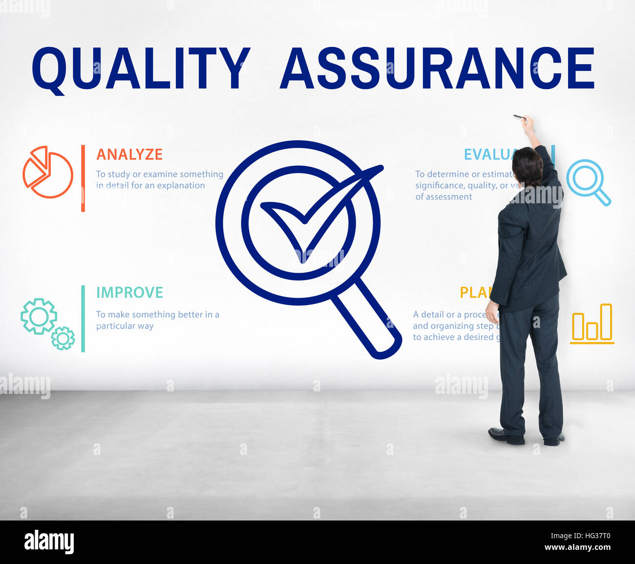 Quality Management Check Icon Concept Stock Photo - Alamy
