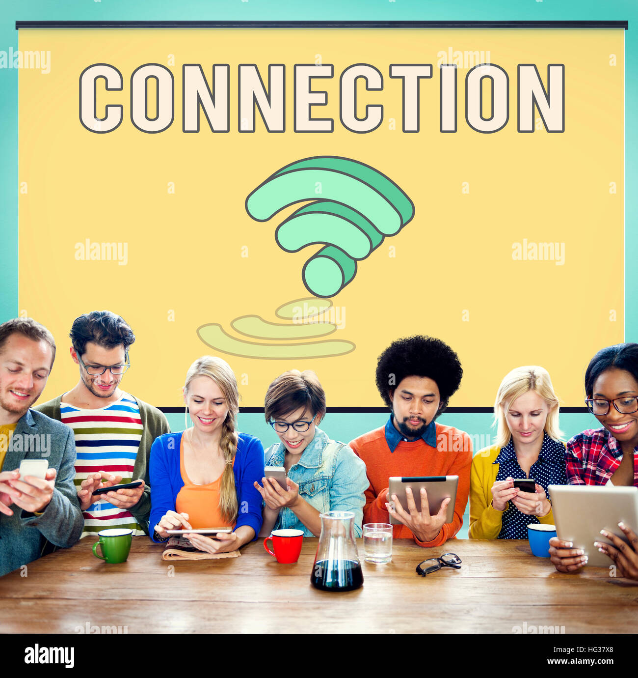Communication Connection Technology Internet Concept Stock Photo - Alamy