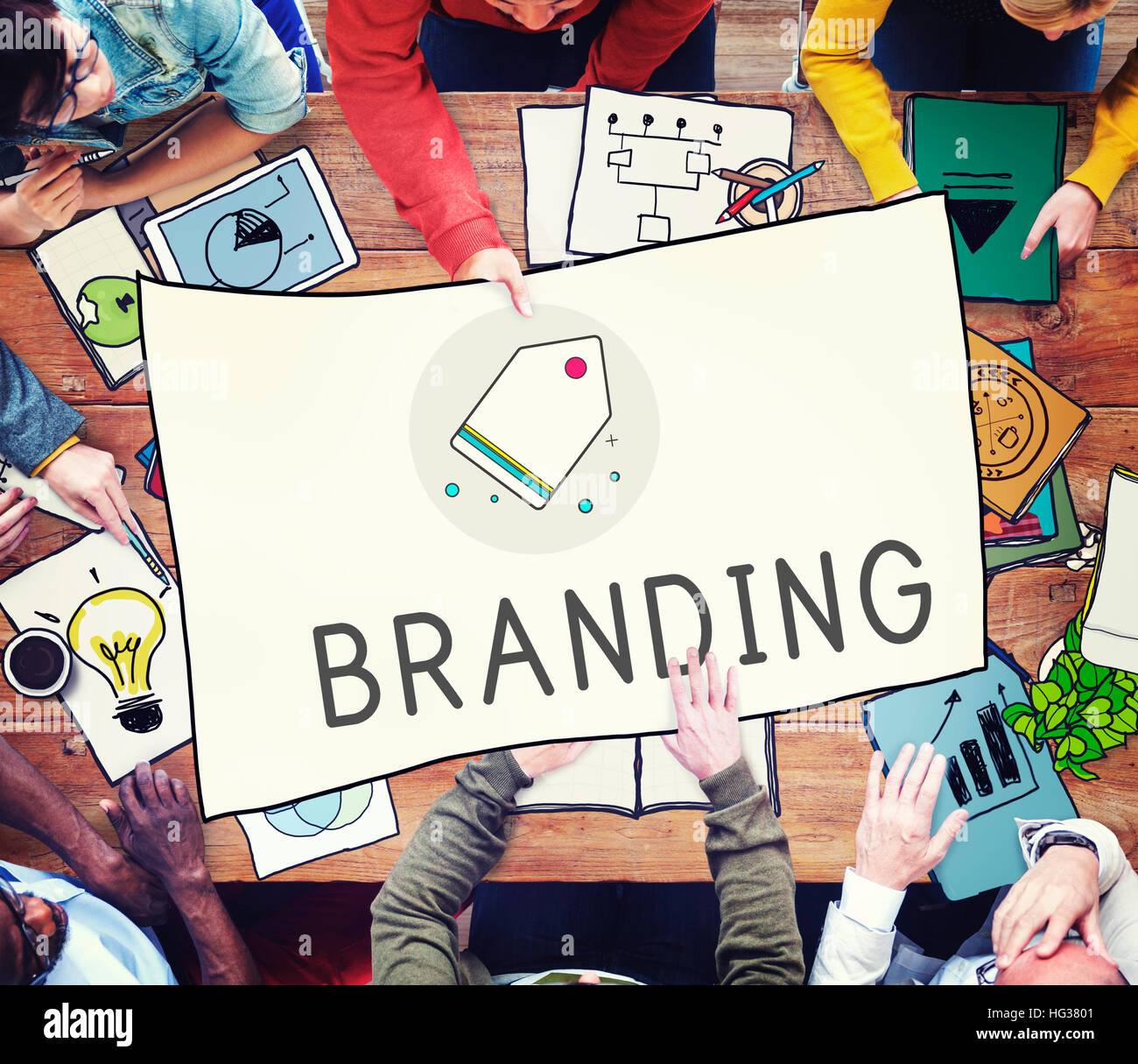 Branding Trademark Marketing Research Advertising Tag Concept Stock ...