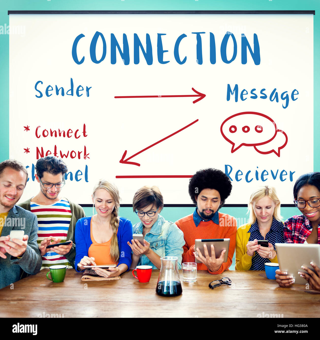 Communication Graph Networking Connection Internet Concept Stock Photo ...