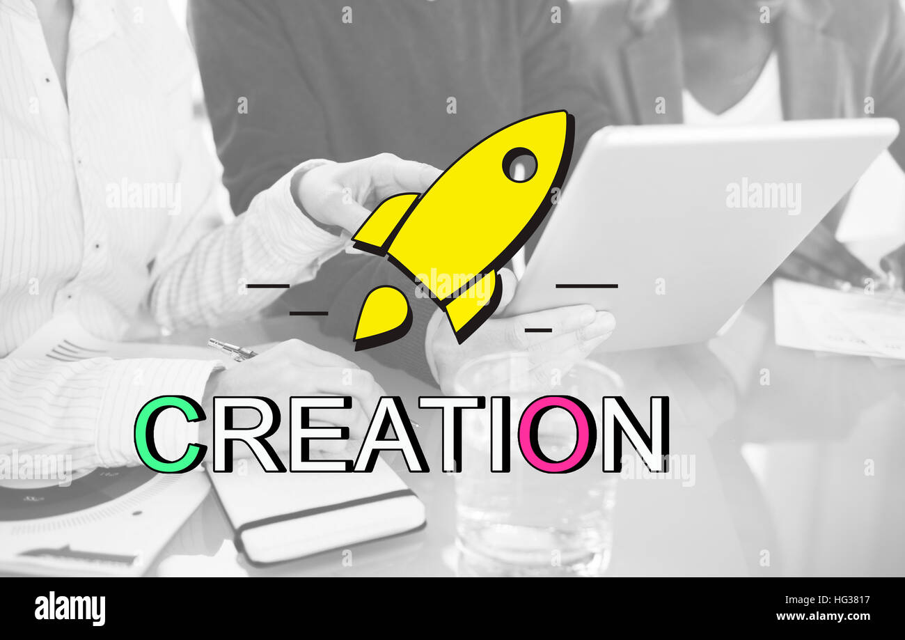 Innovation Launch Successful New Start Graphic Concept Stock Photo - Alamy