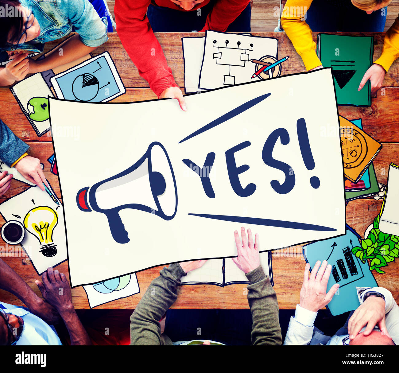 Yes Yeah Affirmative Absolutely Right Sure Concept Stock Photo - Alamy