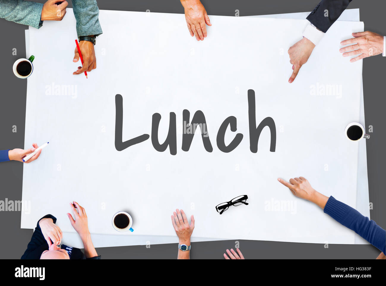 Time for Lunch Break Meal Food Cuisine Healthy Eating Concept Stock ...