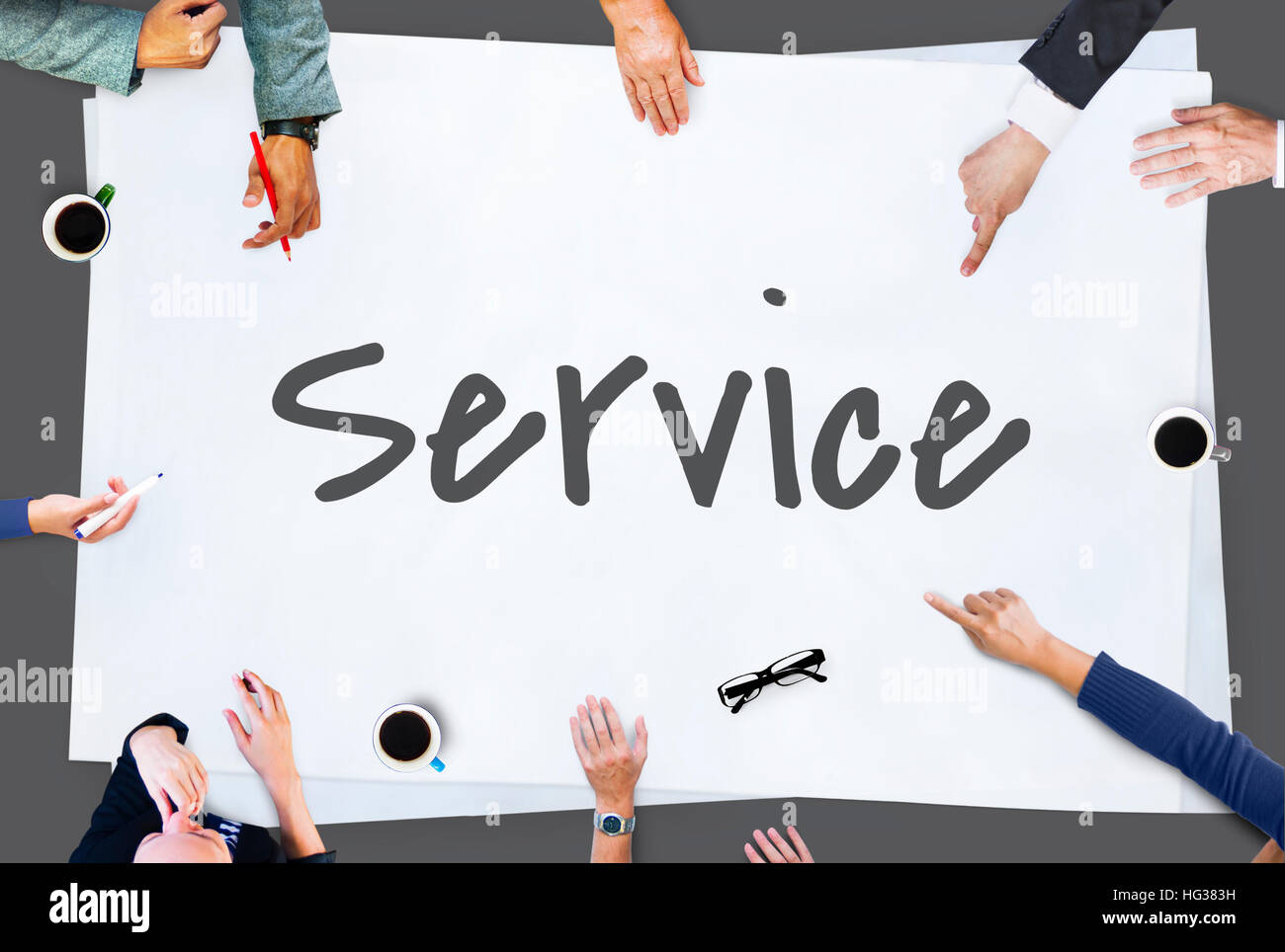 Service Assitance Support Help Customer Satisfaction Concept Stock ...