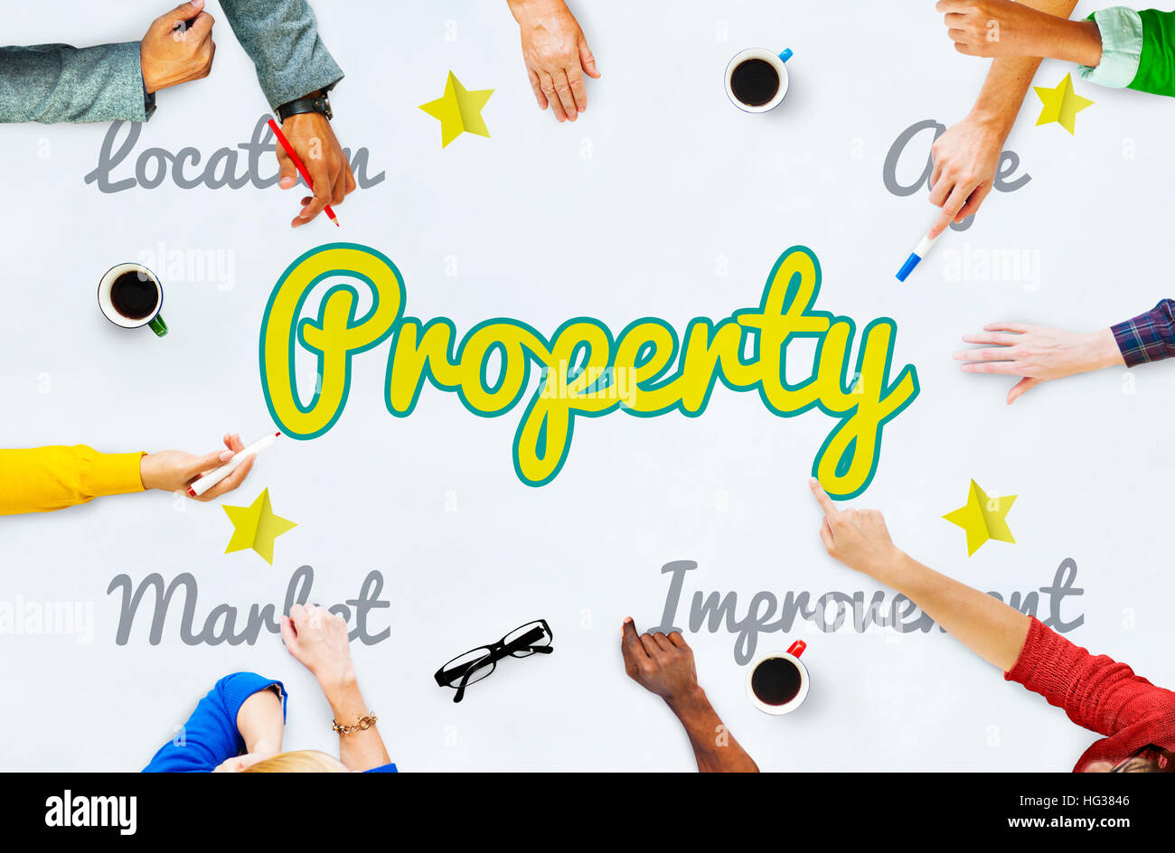 Real Estate Fancy Font Concept Stock Photo - Alamy