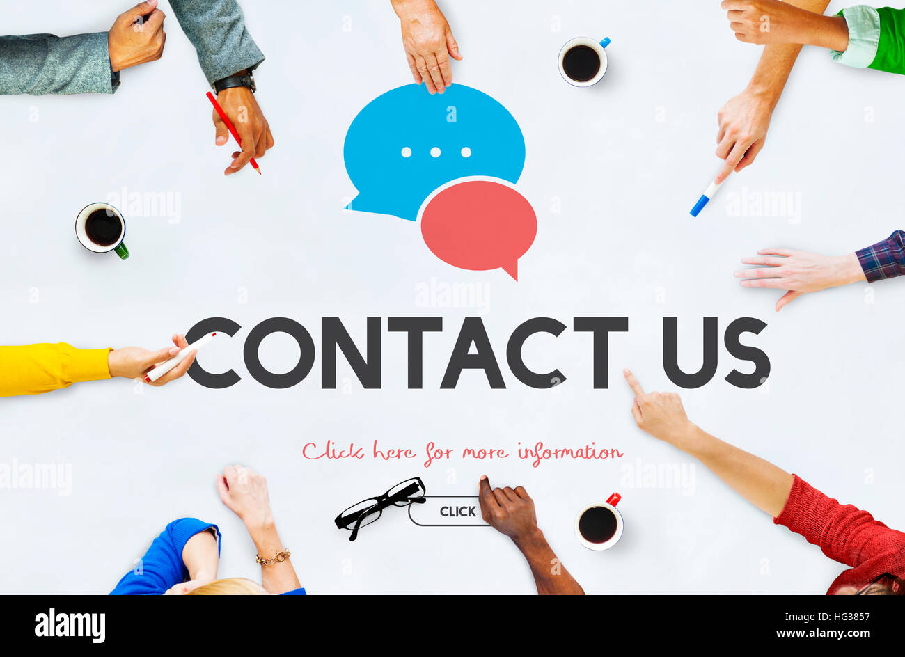 Contact Us Information Support Concept Stock Photo - Alamy