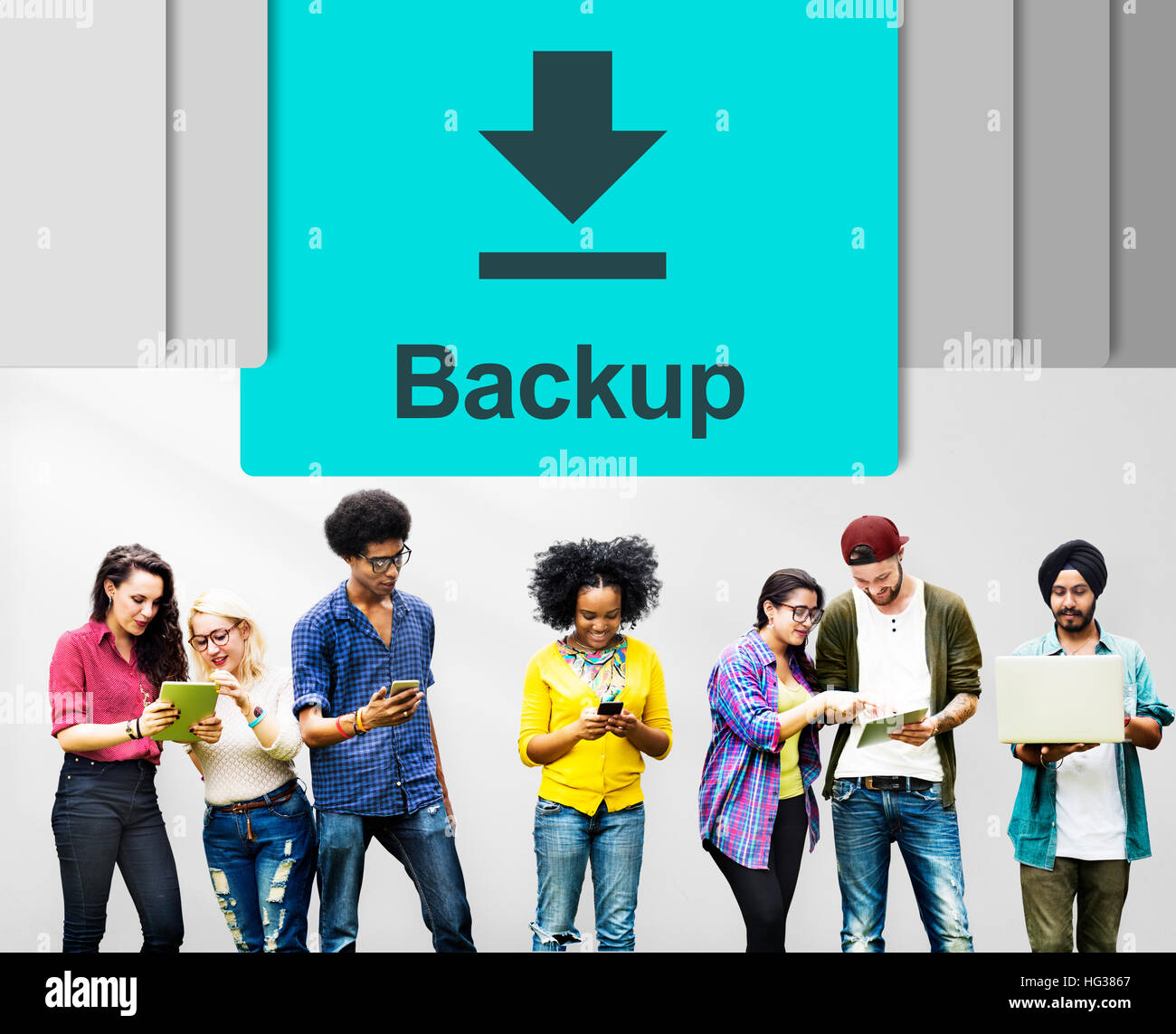Data Backup Information Technology Concept Stock Photo - Alamy