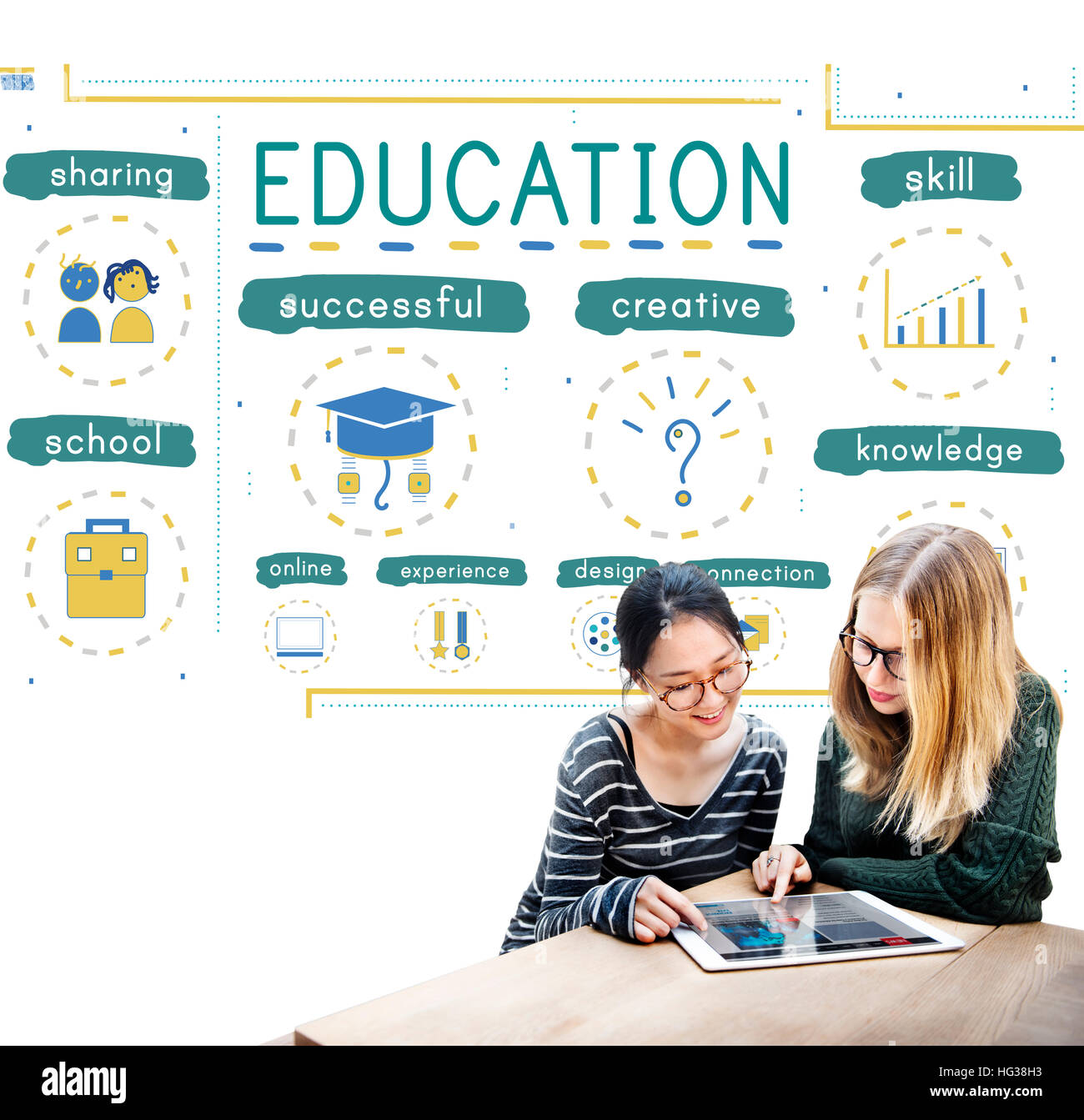 Education Knowledge Study Icons COncept Stock Photo - Alamy