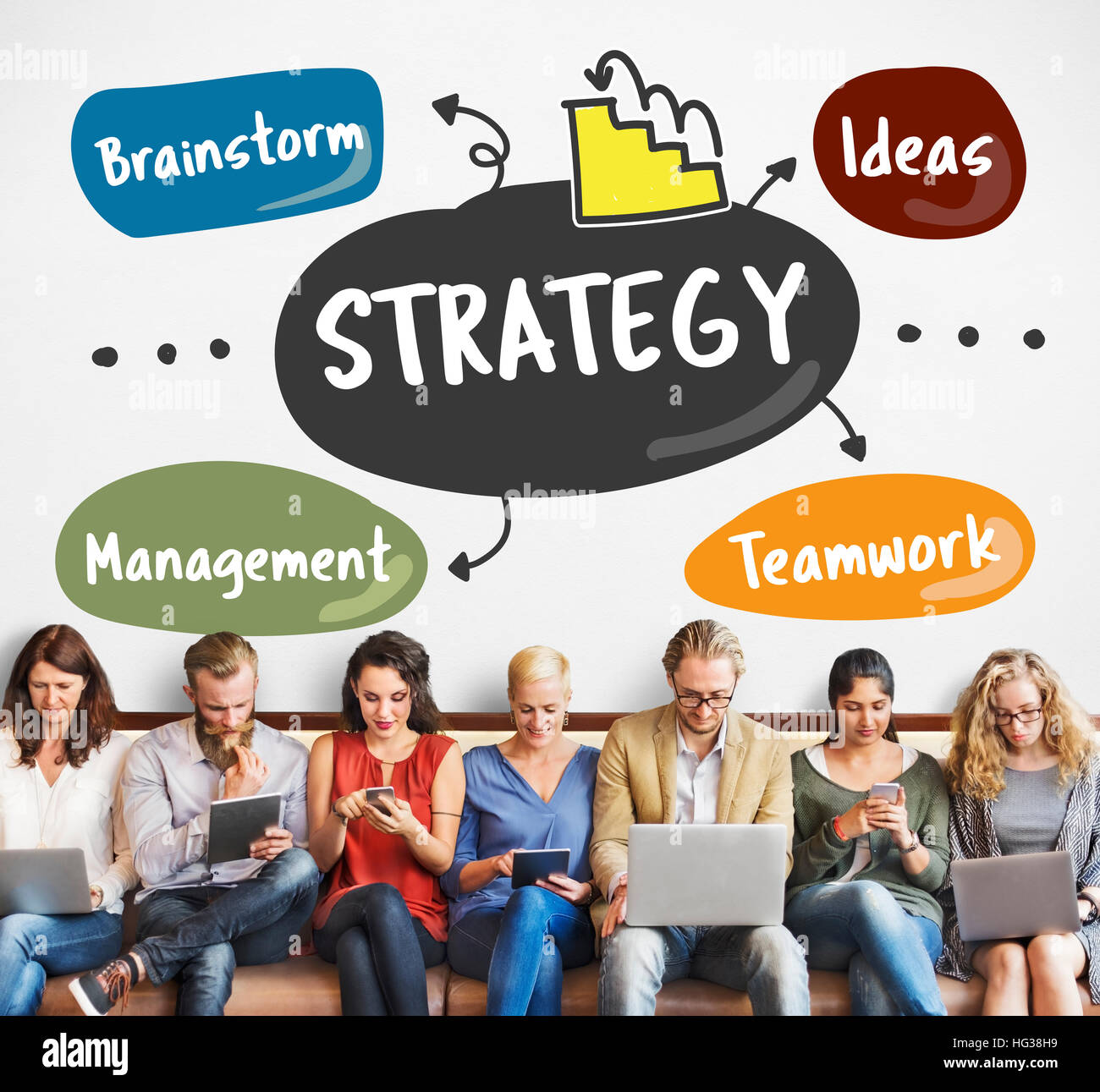 Brainstorm Management Ideas Word Diagram Stock Photo - Alamy