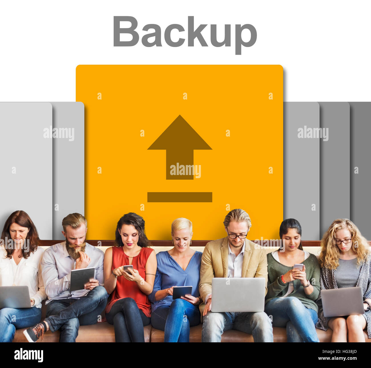 Data Backup Information Technology Concept Stock Photo - Alamy