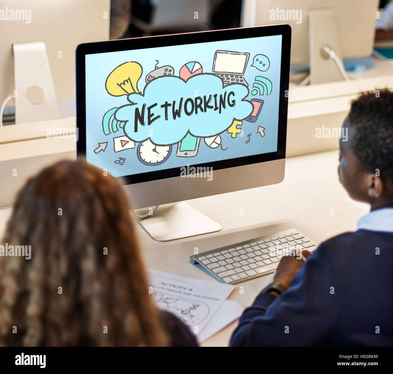 Cloud Bubble Technology Sketch Doodle Concept Stock Photo - Alamy