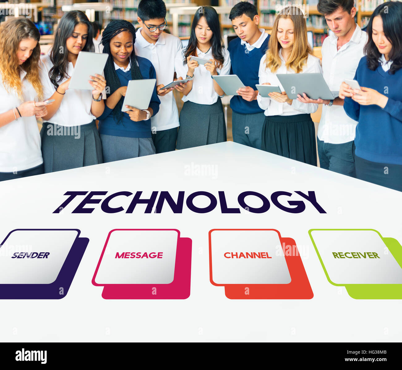 Technology Digital Evolution Innovation Net Concept Stock Photo - Alamy