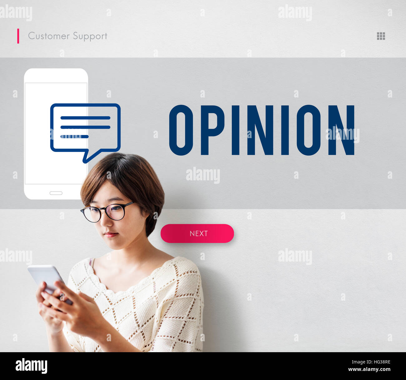 Customer Mobile Communication Speech Bubble Concept Stock Photo - Alamy