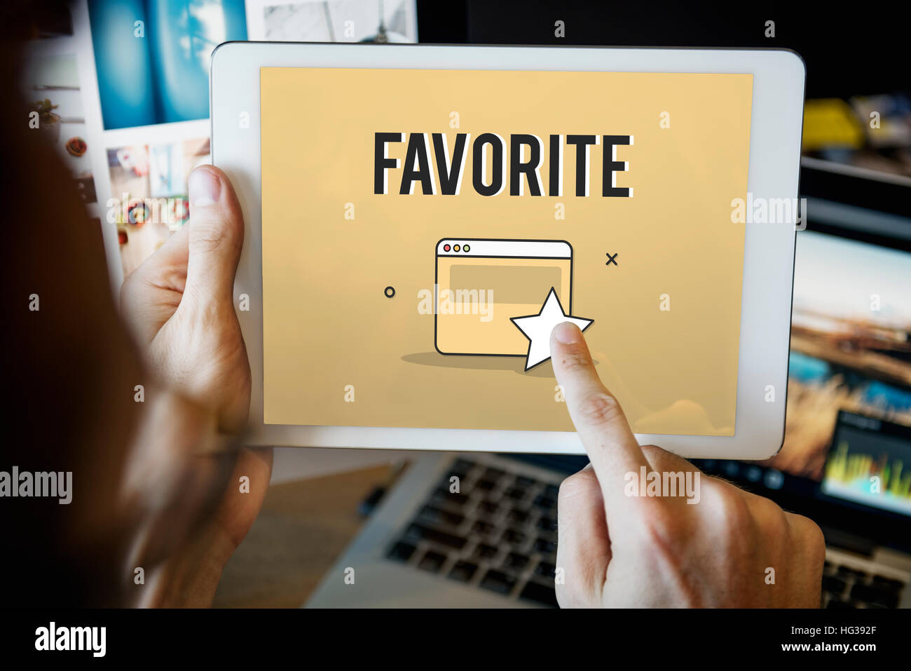 Bookmark Star Web Page Concept Stock Photo - Alamy