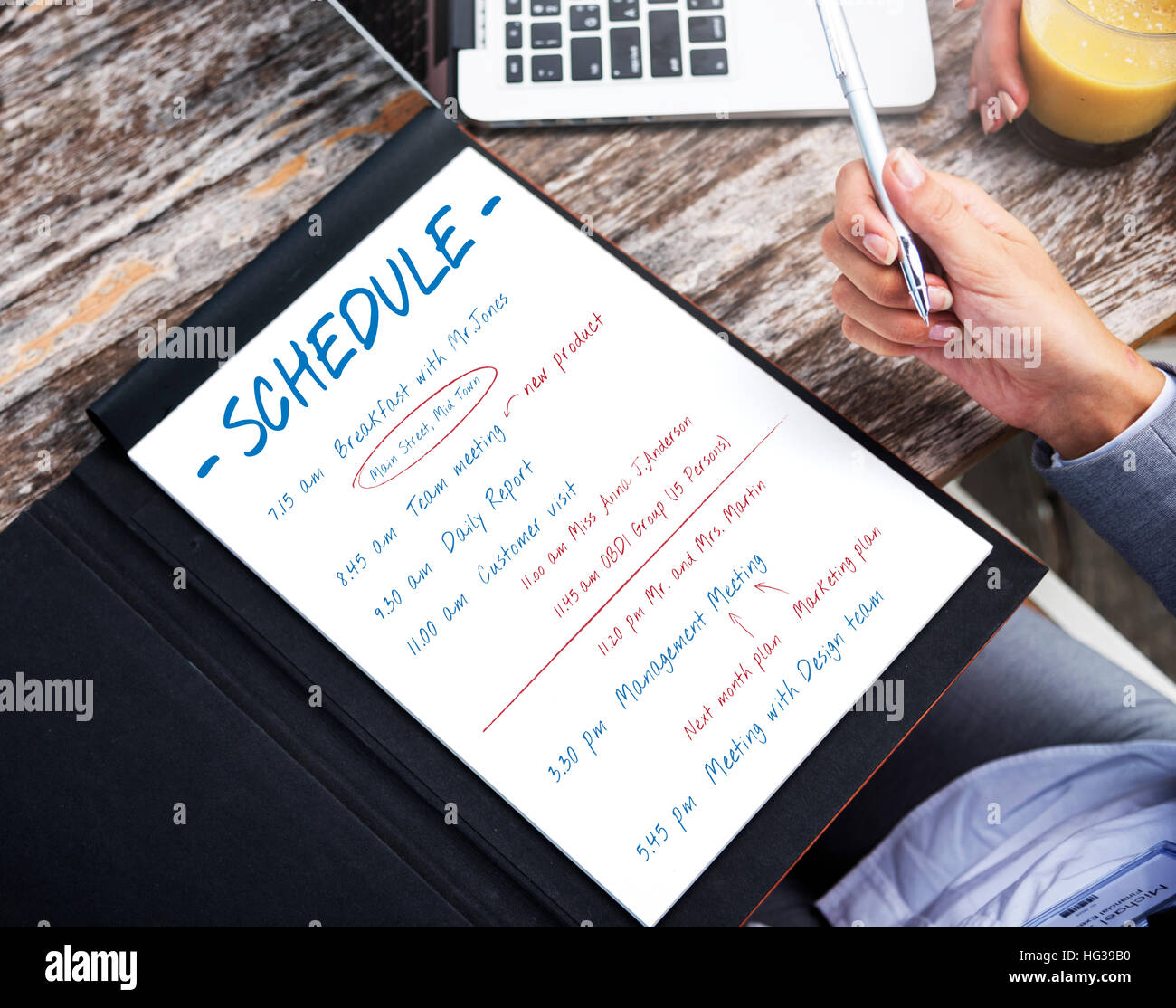 Digital daily schedule hi-res stock photography and images - Alamy