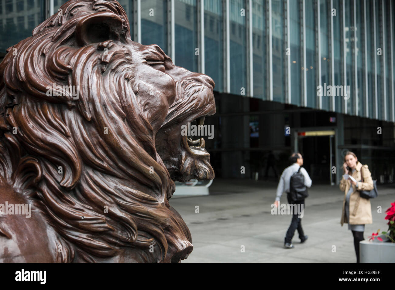 Hong Kong, China. 03rd Jan, 2017. The picture shows rock lion outside ...