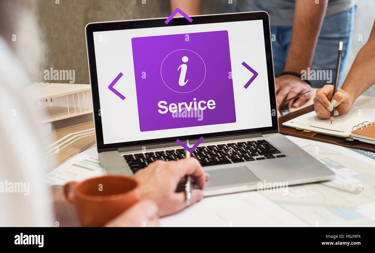 Customer Service Information Icon Concept Stock Photo - Alamy