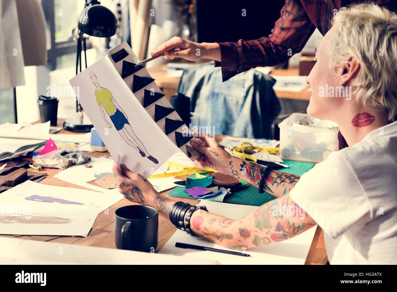 Fashion Design Materials Selection Concept Stock Photo - Alamy