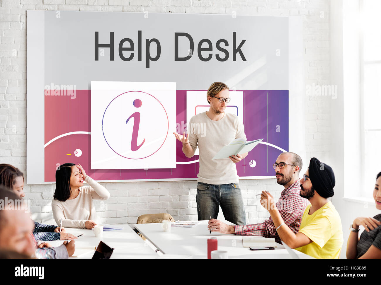 Information Customer Service Help Desk Concept Stock Photo - Alamy