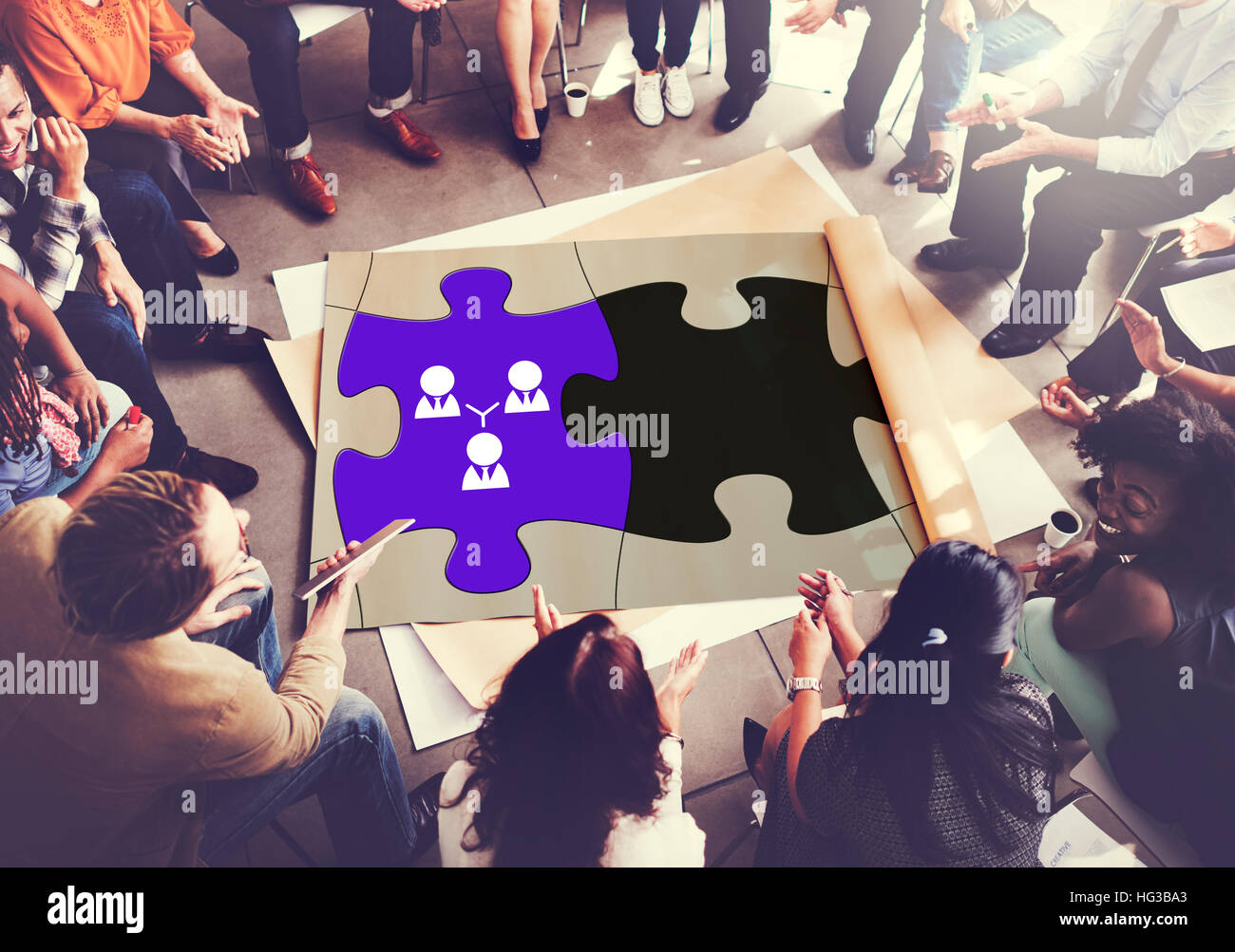 Team Building Collaboration Partenrship Cooperation Concept Stock Photo ...