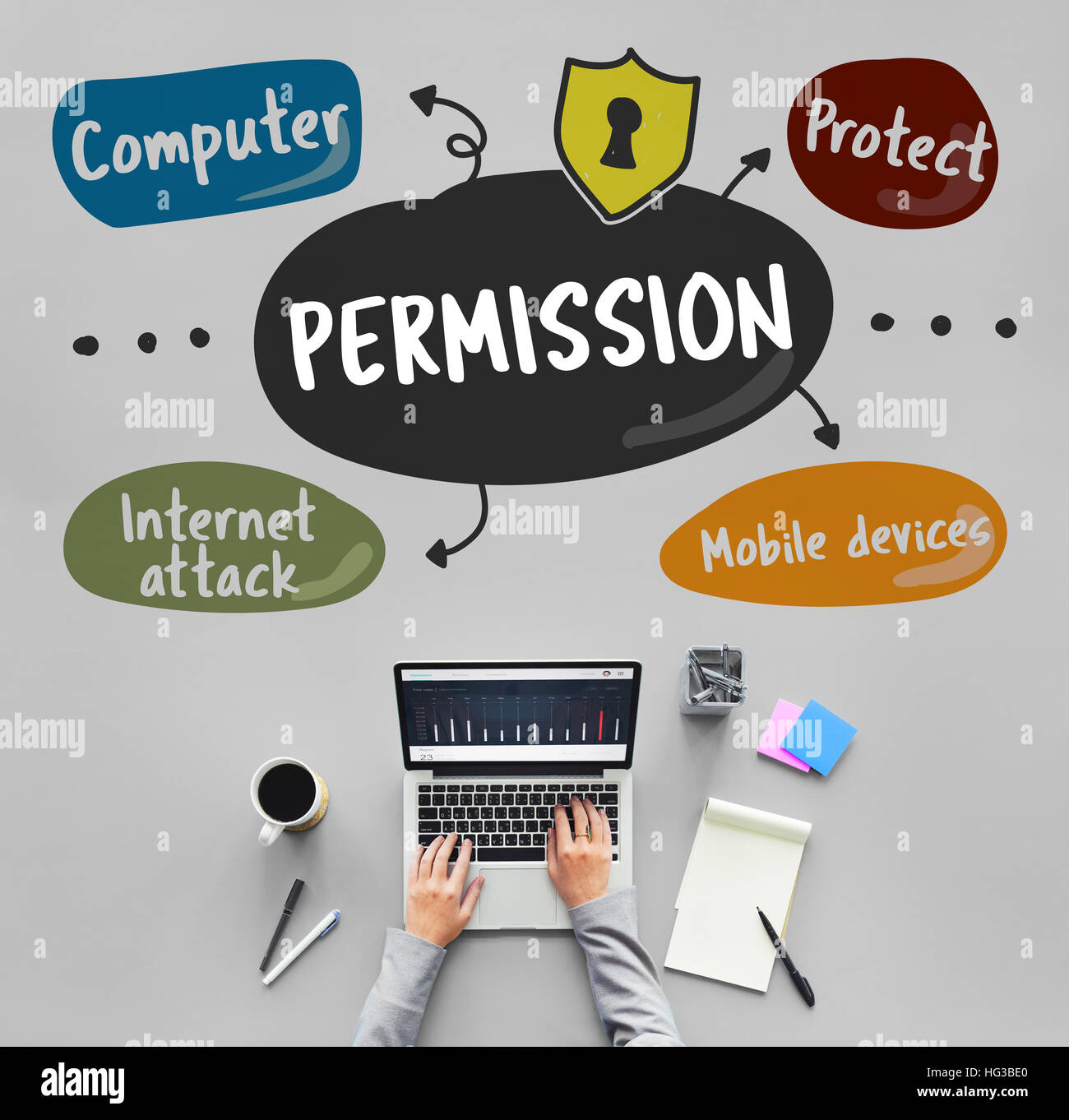 Protection Privacy Word Diagram Concept Stock Photo - Alamy