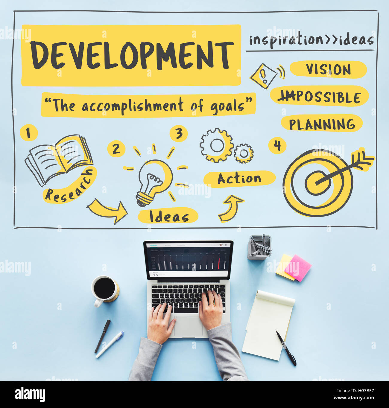 Development Achievement Improvement Success Concept Stock Photo - Alamy