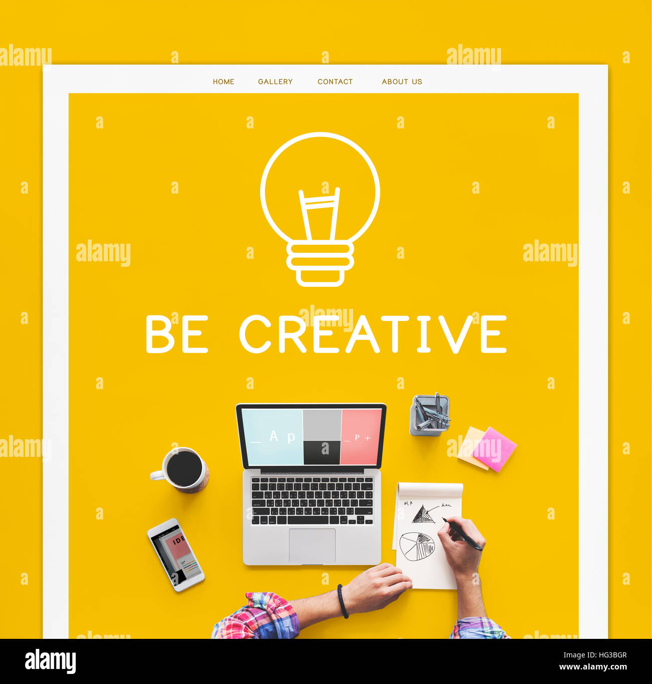 Ideas Creation Design Inspiration Vision Concept Stock Photo - Alamy