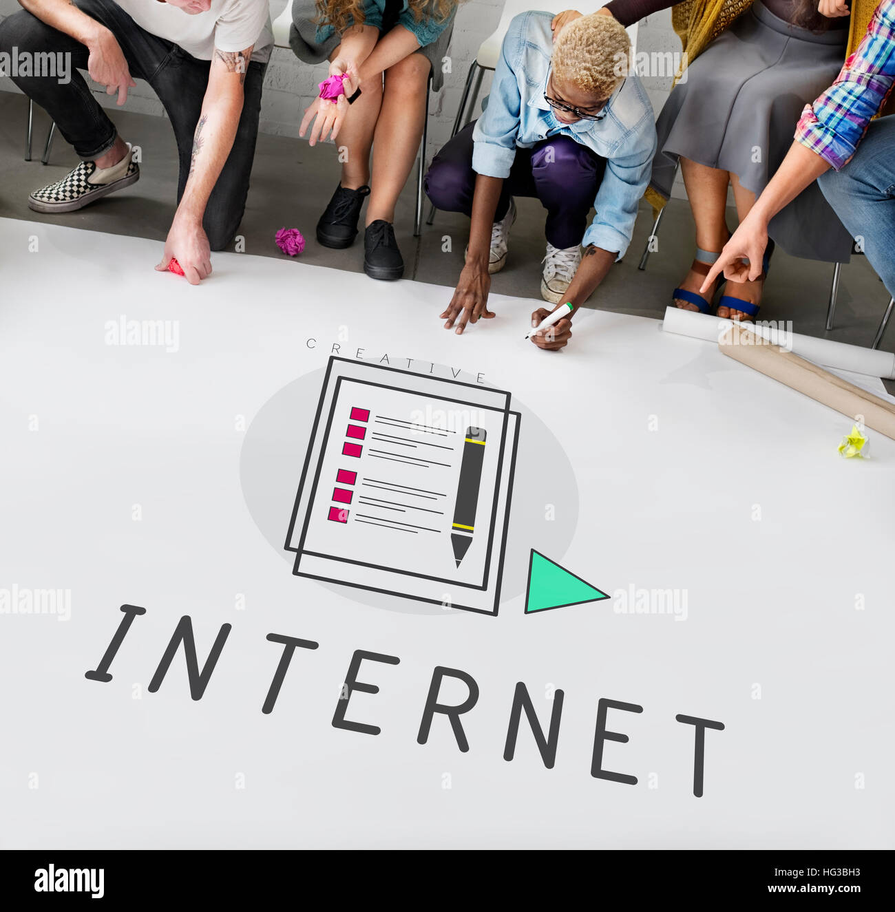 Blog Community Communication Connection Concept Stock Photo - Alamy