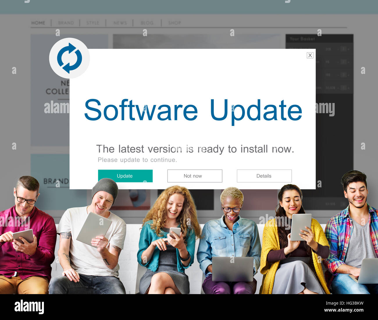 Application Upgrade Icon Concept Stock Photo - Alamy