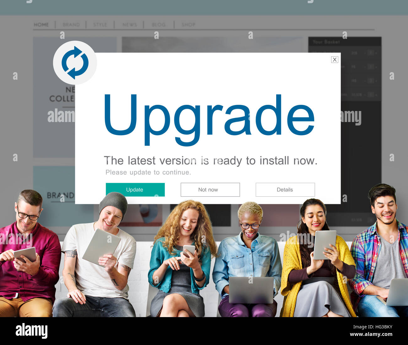 Application Upgrade Icon Concept Stock Photo - Alamy