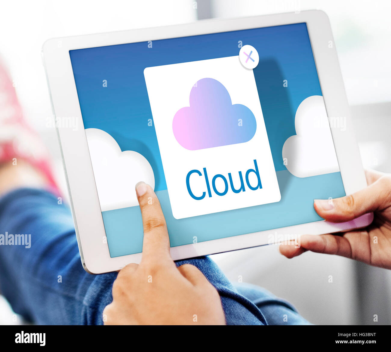 Cloud Computing Storage Icon Concept Stock Photo - Alamy