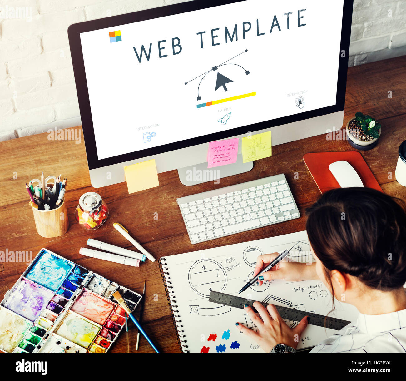 Responsive Design Website Template Layout Concept Stock Photo - Alamy
