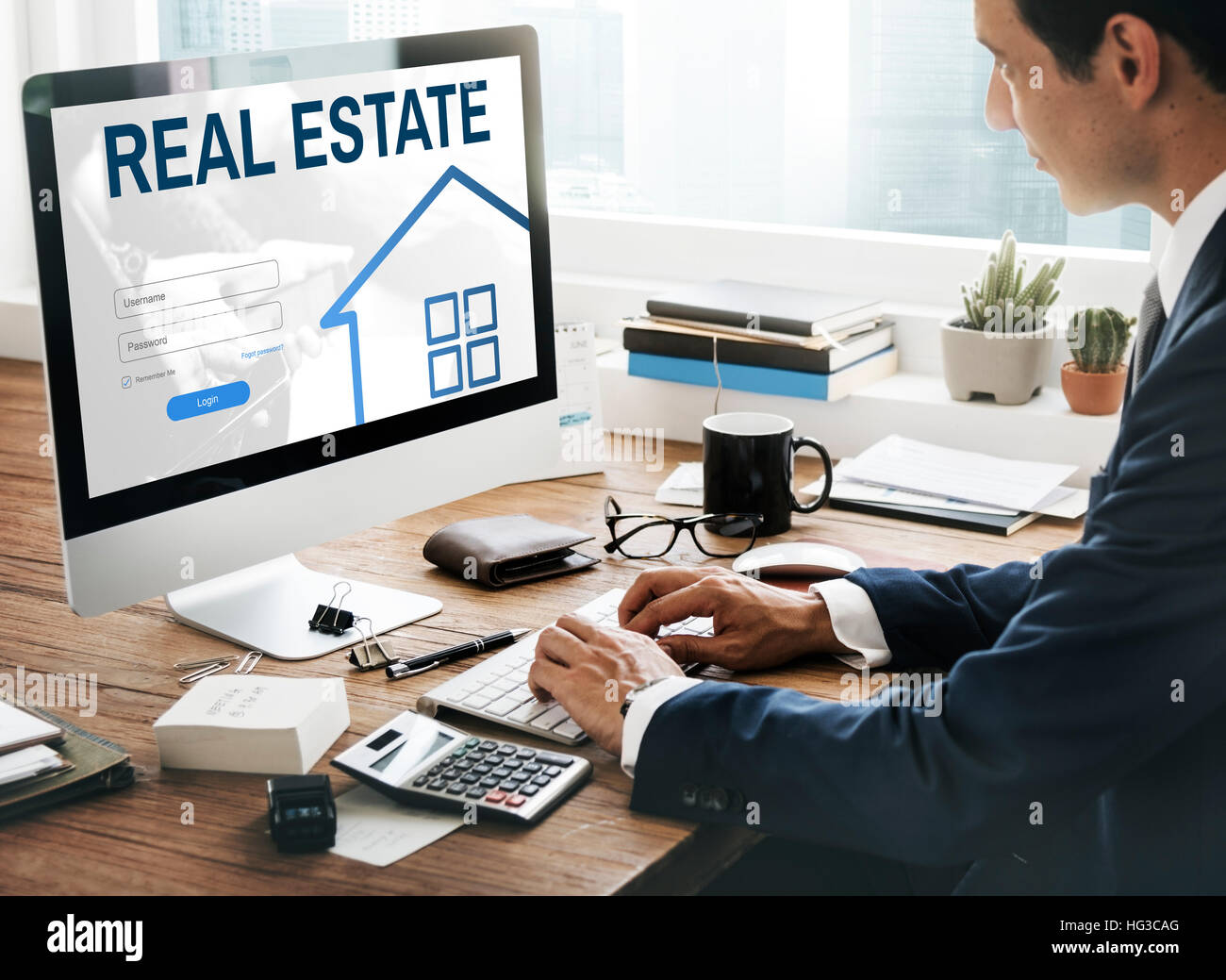 Mortgage House Loan Website Login Graphic Concept Stock Photo - Alamy