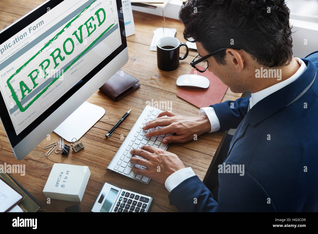 Approved Accepted Application Form Concept Stock Photo - Alamy