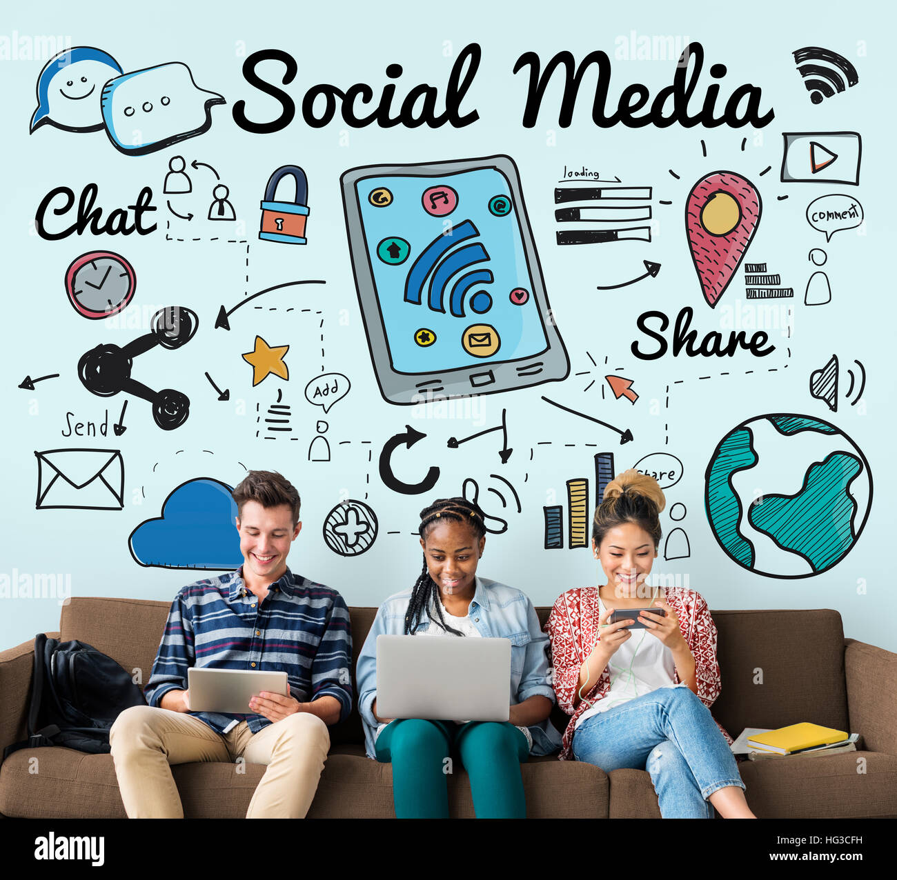 Social Media Internet Technology Concept Stock Photo - Alamy
