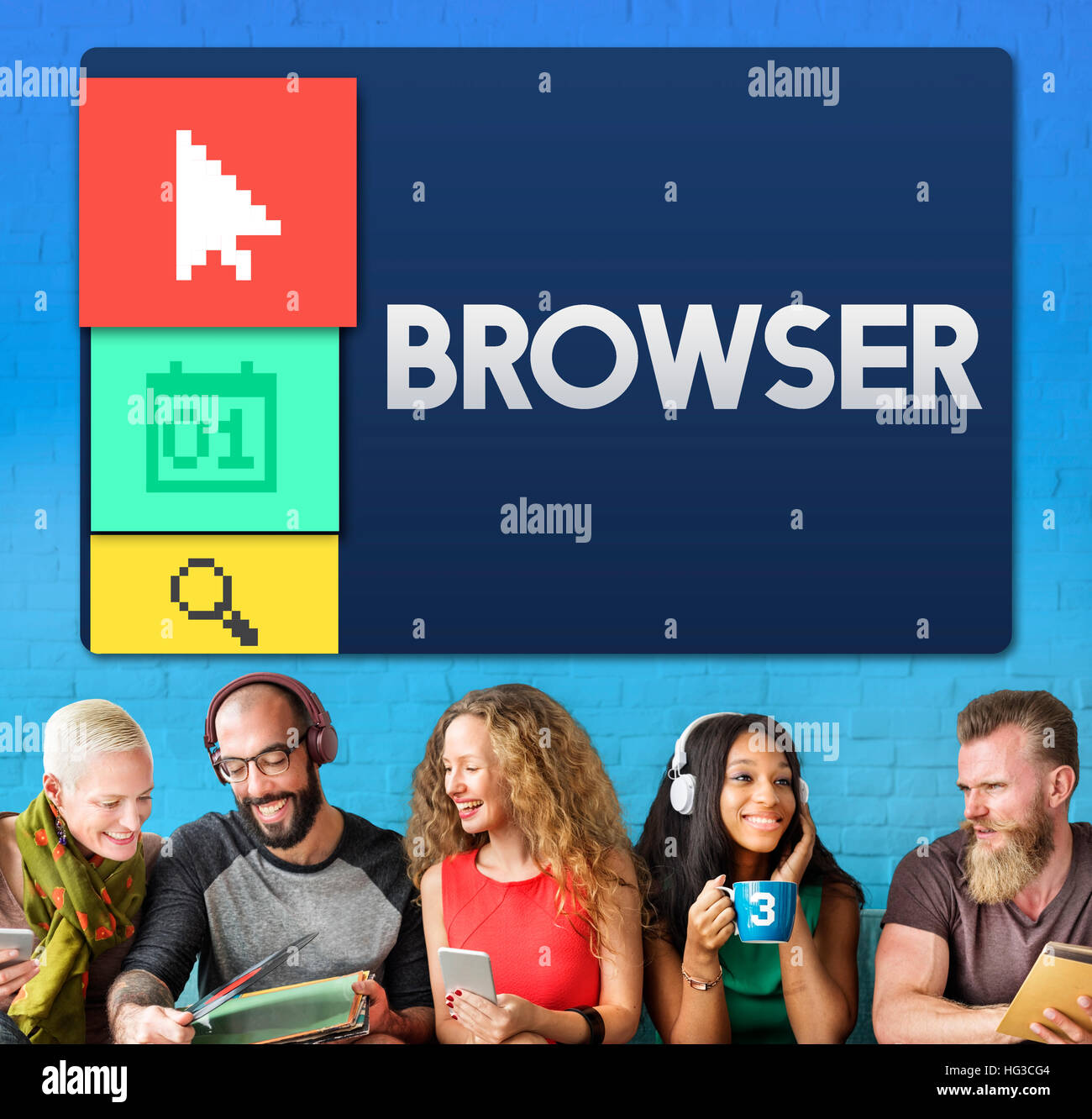 Browser Social Network Online Concept Stock Photo - Alamy