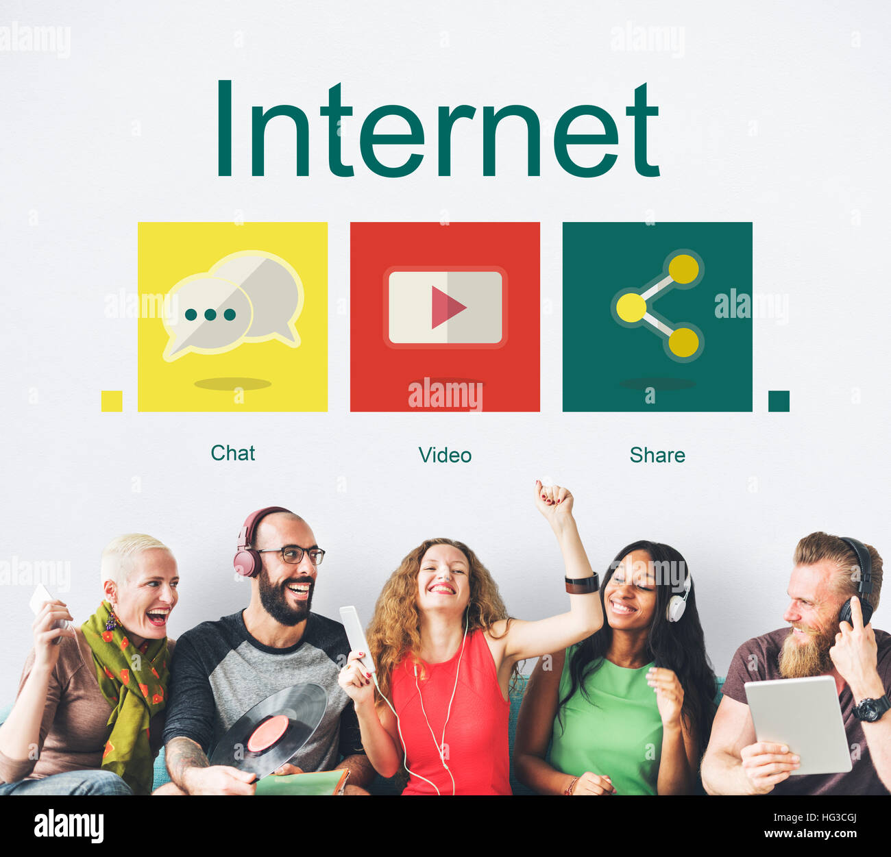 Internet Social Network Connection Concept Stock Photo - Alamy