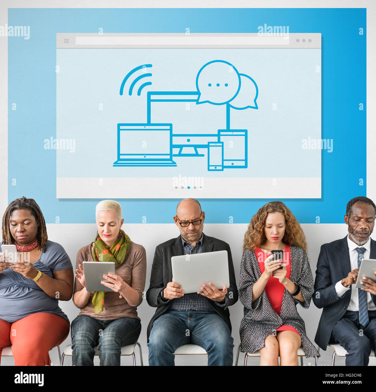 Digital Electronic Devices Technology Concept Stock Photo - Alamy