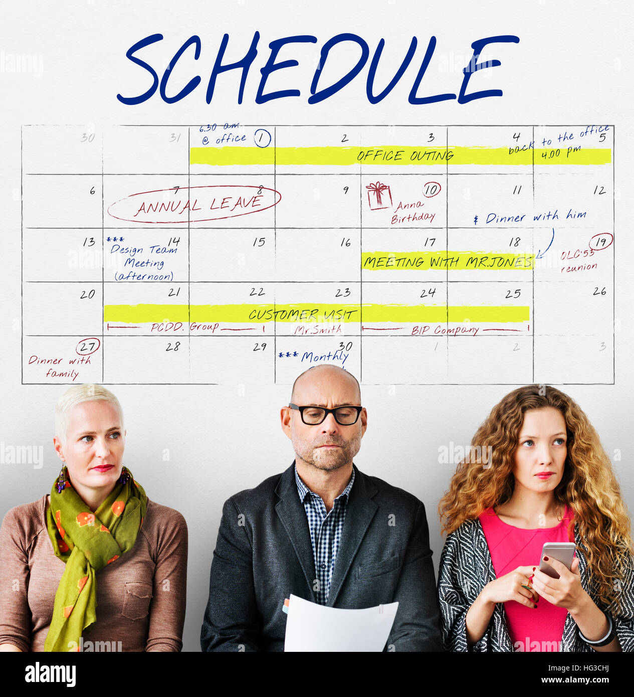 Planner Calendar Schedule Date Concept Stock Photo - Alamy