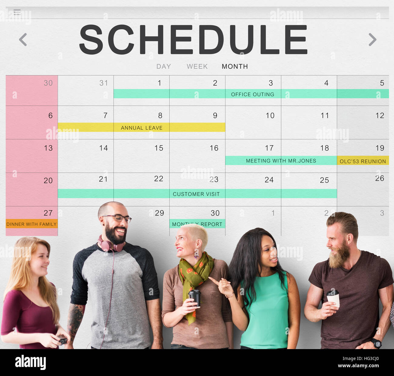 Planner Calendar Schedule Date Concept Stock Photo - Alamy