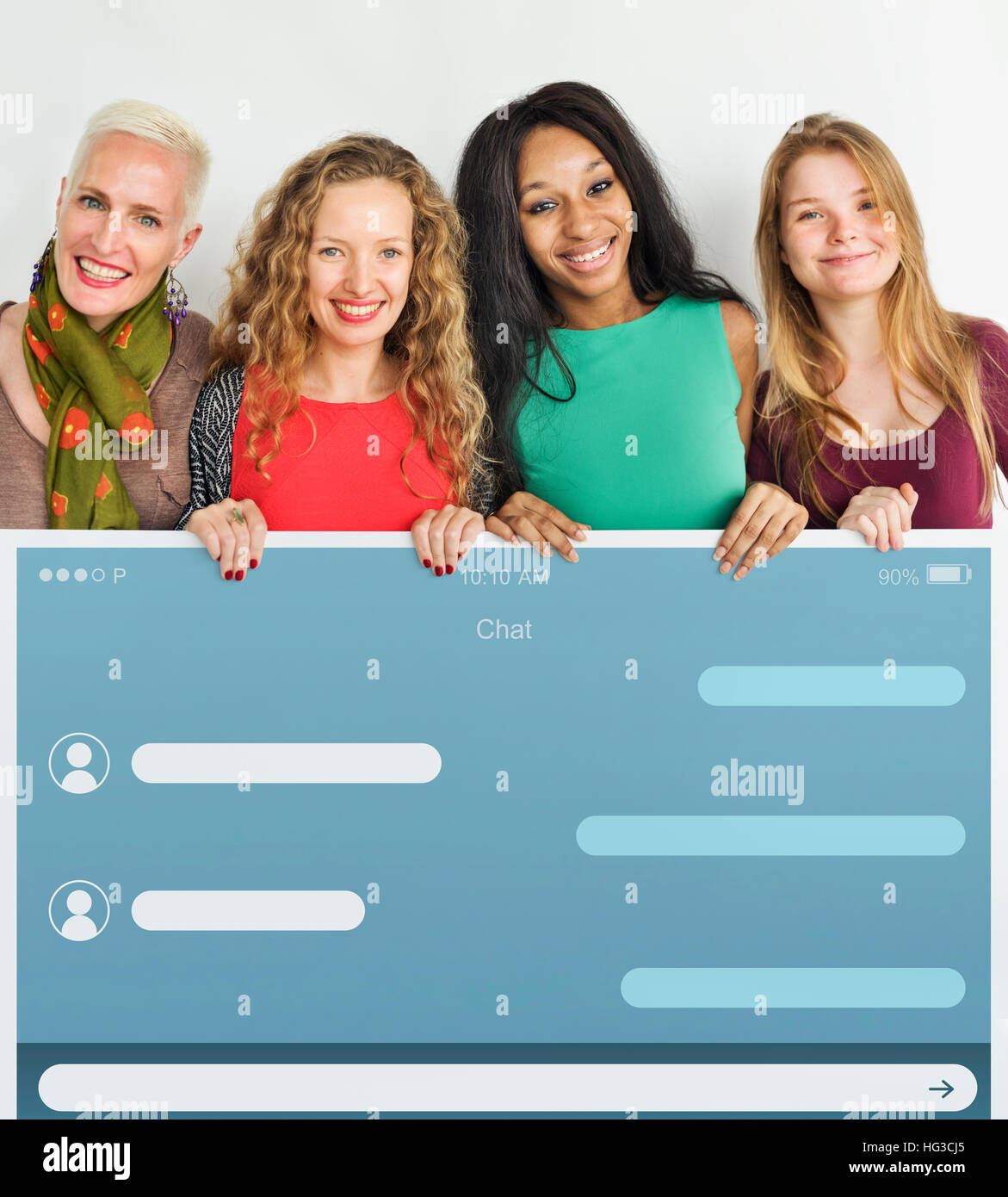 Blank Chat Mock Up Concept Stock Photo - Alamy