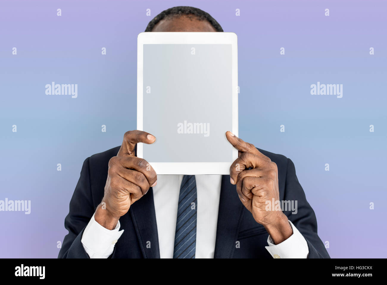 Person Holding Tablet Face Concept Stock Photo - Alamy