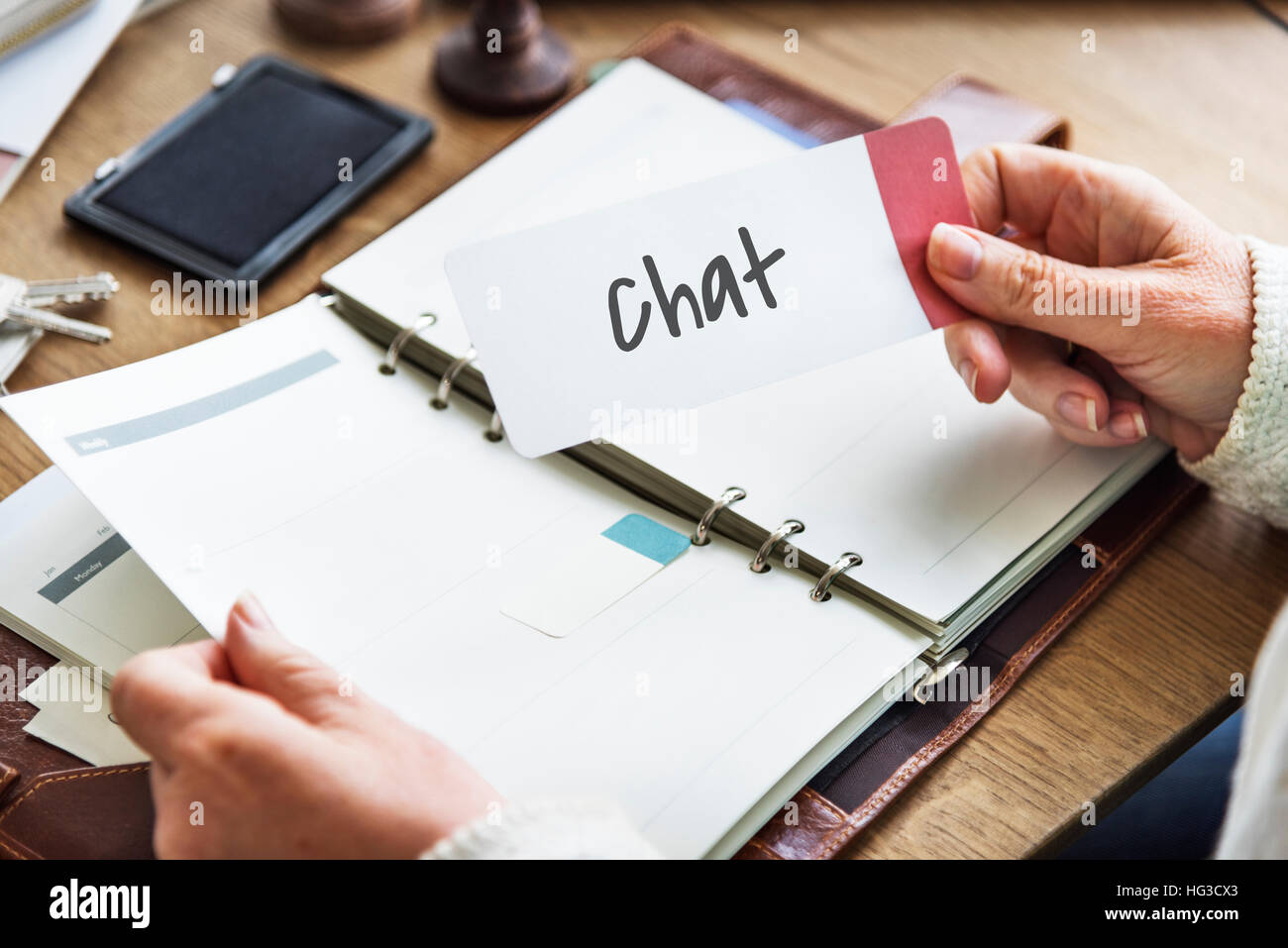 Chat Communication Message Talking Connection Concept Stock Photo - Alamy