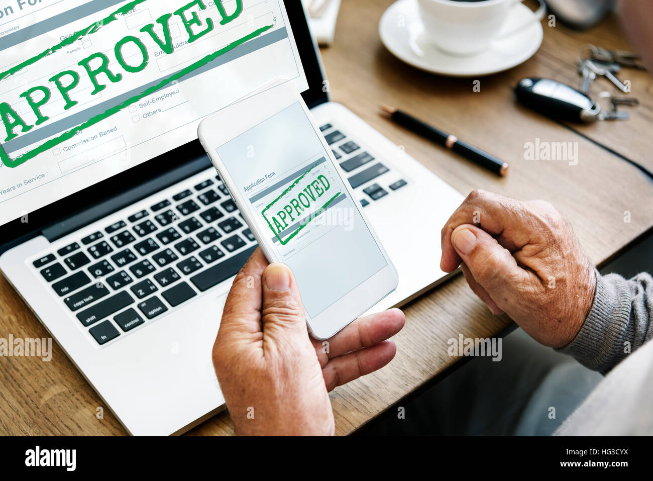 Approved Accepted Application Form Concept Stock Photo - Alamy