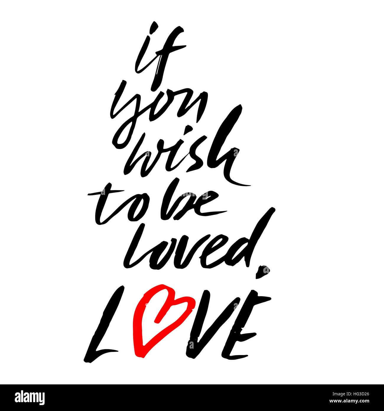 Hand lettered inspirational quote. Hand brushed ink lettering. Modern ...