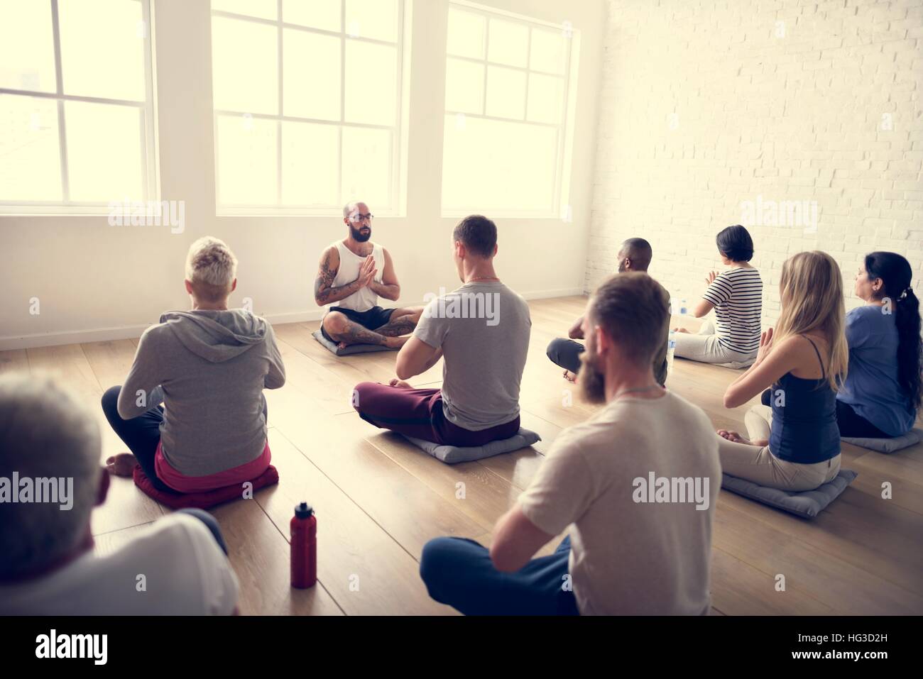 Diversity People Exercise Class Relax Concept Stock Photo - Alamy