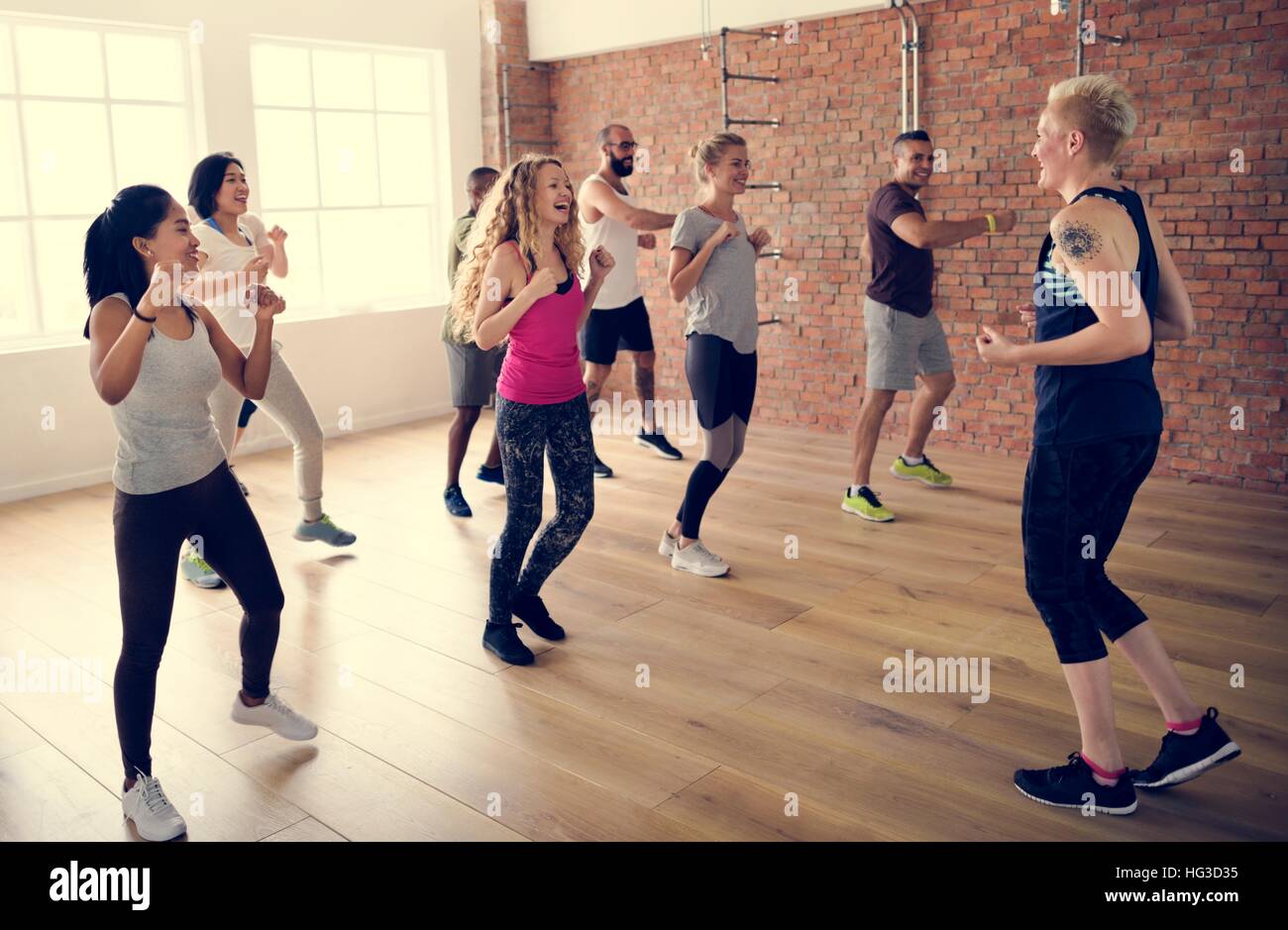 Diversity People Exercise Class Relax Concept Stock Photo - Alamy